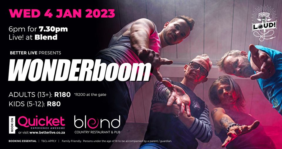WONDERboom live in Knysna Event Knysna Garden Route