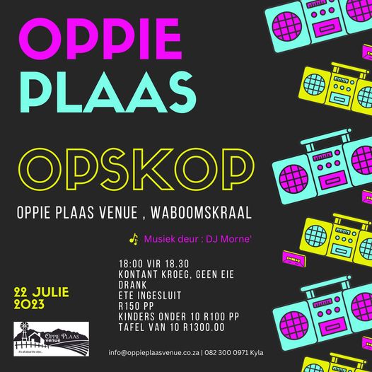 Oppie Plaas Opskop Event George Garden Route