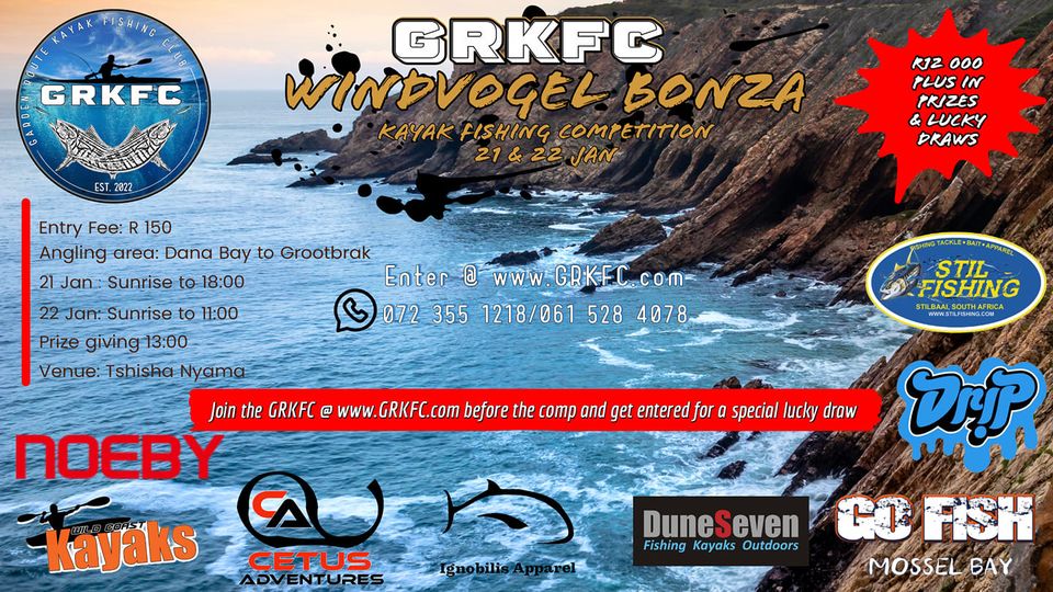 Windvogel Bonza Kayak Fishing Competition Event Mossel Bay Garden Route