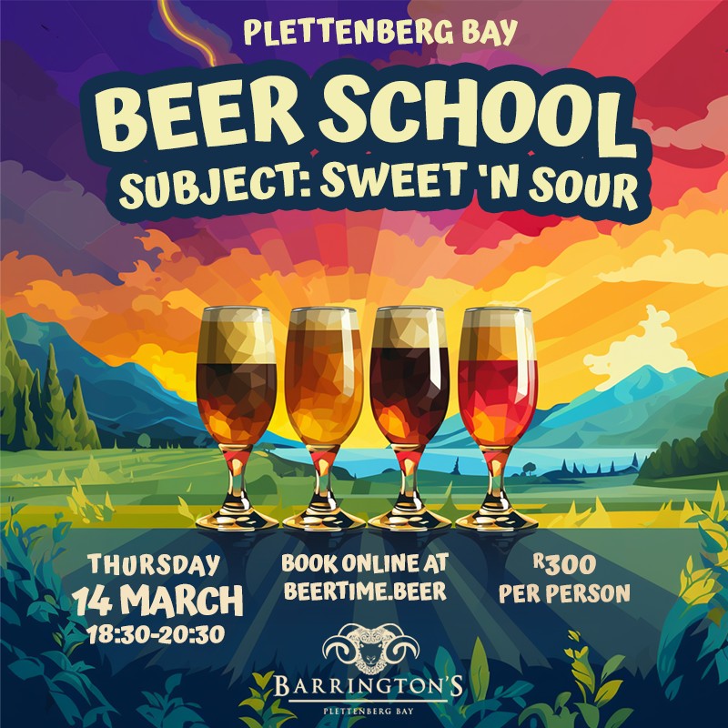 Sweet 'n Sour Beers - Beer School Plett Event Plettenberg Bay Garden Route