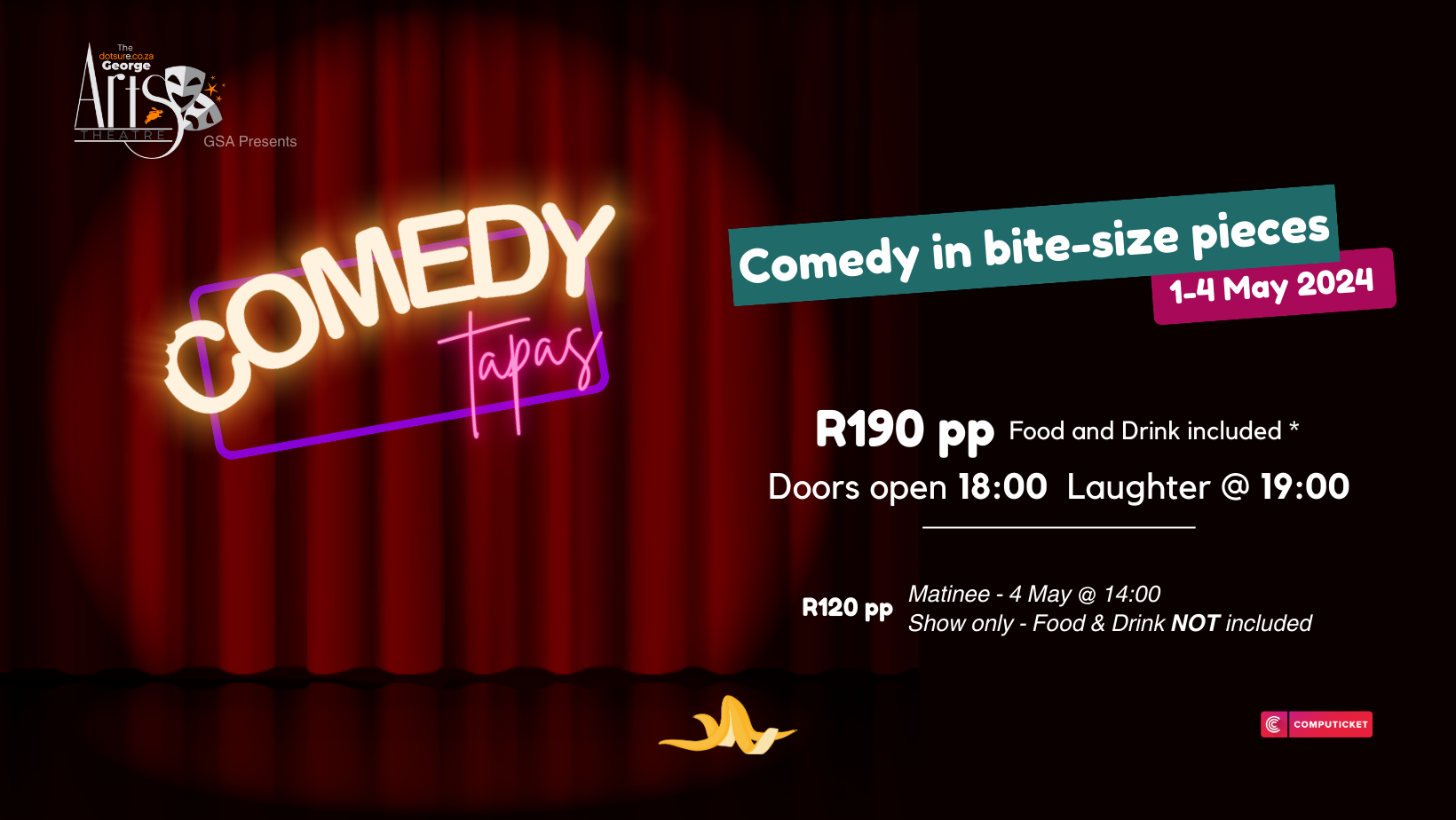 Comedy Tapas: Comedy in bite-size pieces Event George Garden Route